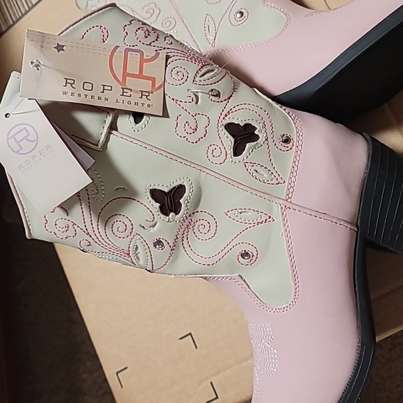 Roper | Shoes | Nwt Roper Girls Butterfly Light Up Cowboy Western Boots ...